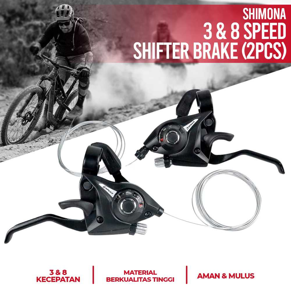 Jual Shifter Handle Brake Rem Operan Pengatur Gigi Sepeda 3x8 Speed ...