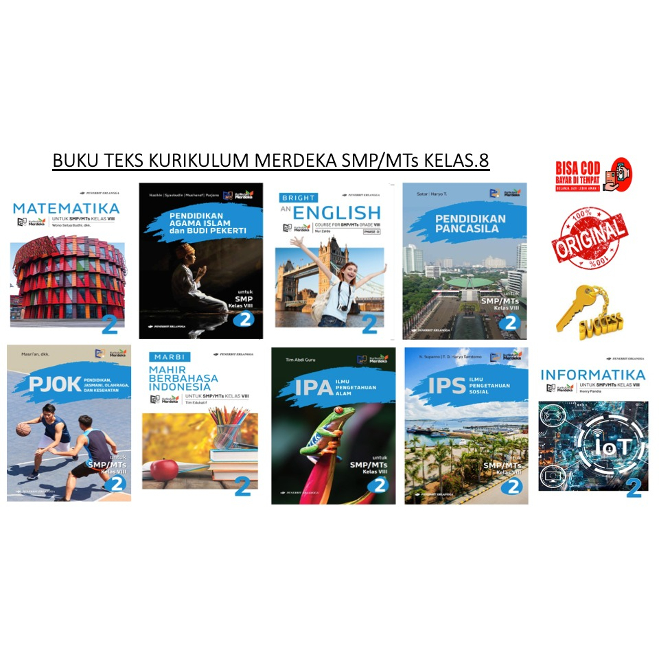 Jual BUKU TEKS KURIKULUM MERDEKA SMP/MTS KELAS.8 | Penerbit Erlangga | Shopee Indonesia