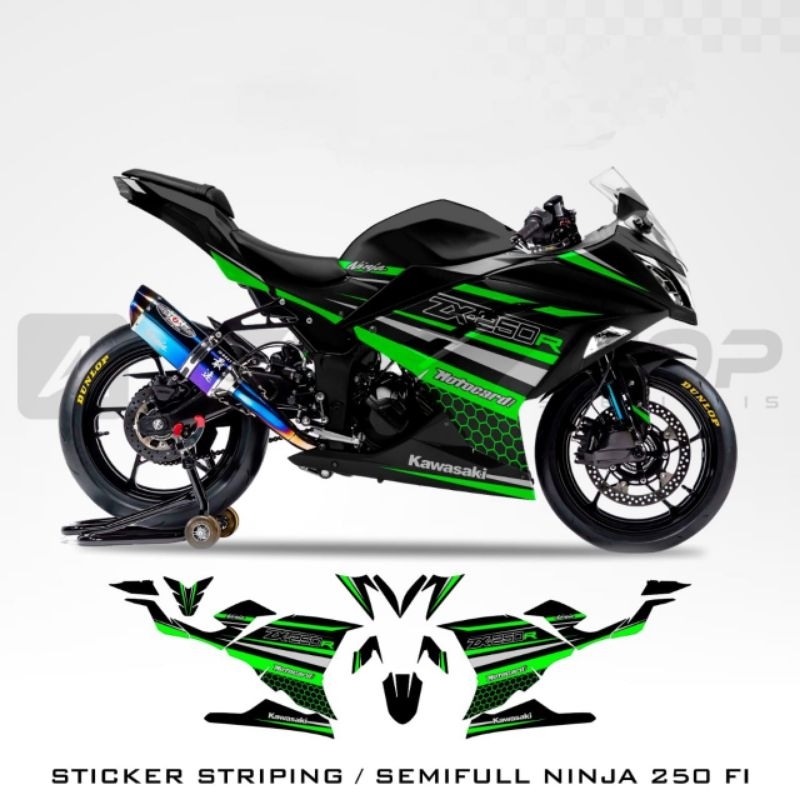 Jual DECAL STIKER NINJA250 FI OLD / STICKER STRIPING KAWASAKI NINJA ...