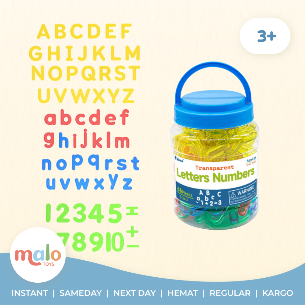 Jual MALOTOYS - Paico Transparent Letters Numbers Alphabet Letter ...