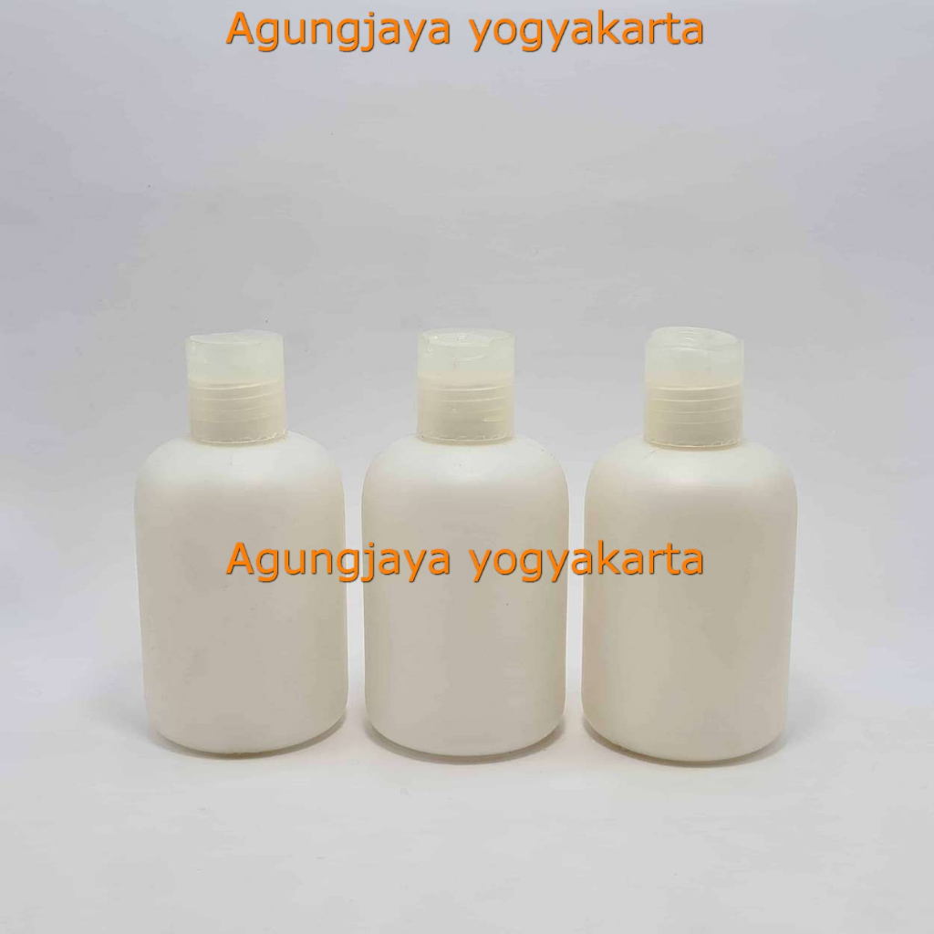 Jual Botol Shampo Bulat Putih 150 Ml/Botol Shampo Presstop 150 Ml Putih ...