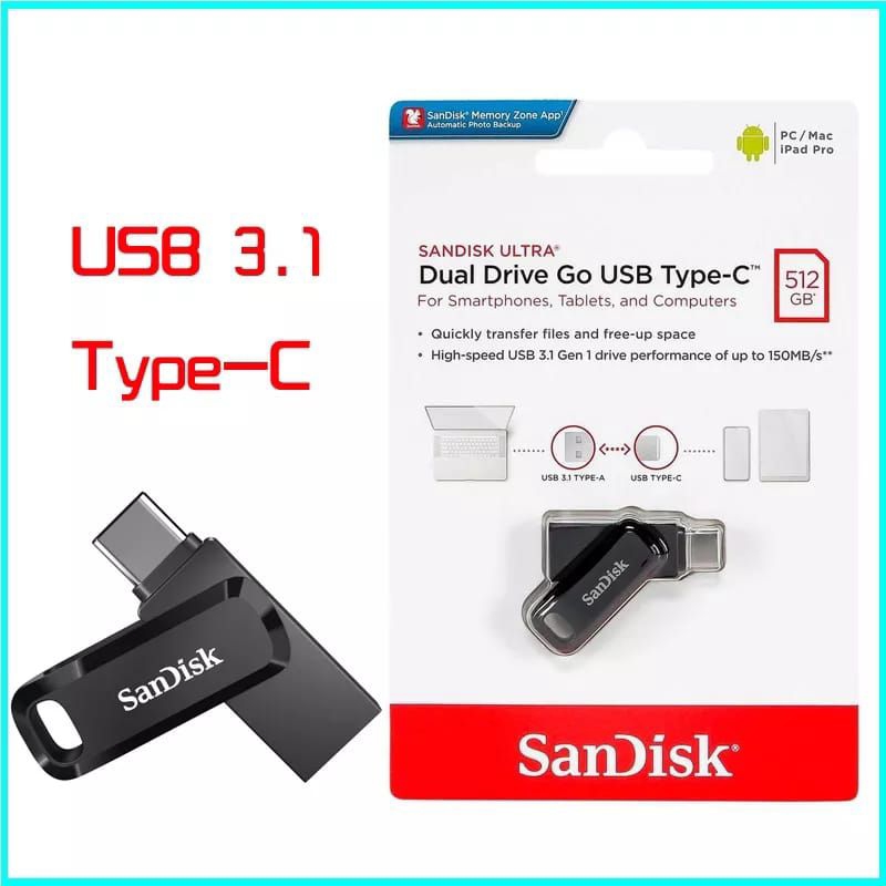 Jual SanDisk Ultra Dual Drive GO OTG Type-C USB 64GB | Shopee Indonesia