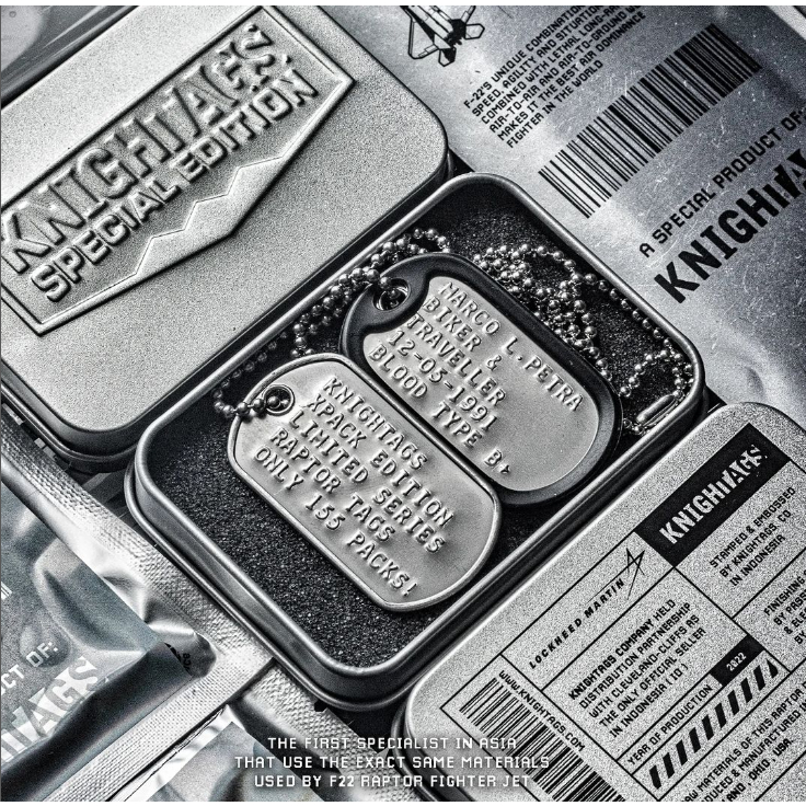 Jual Raptor Dogtag G2 by Knightags dogtags dog tag knight tags kalung ...