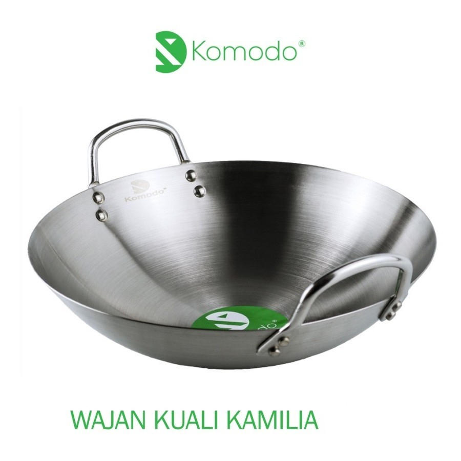 Jual Wajan Kuali Penggorengan Stainless Komodo 32 cm / Cookware / Fry ...