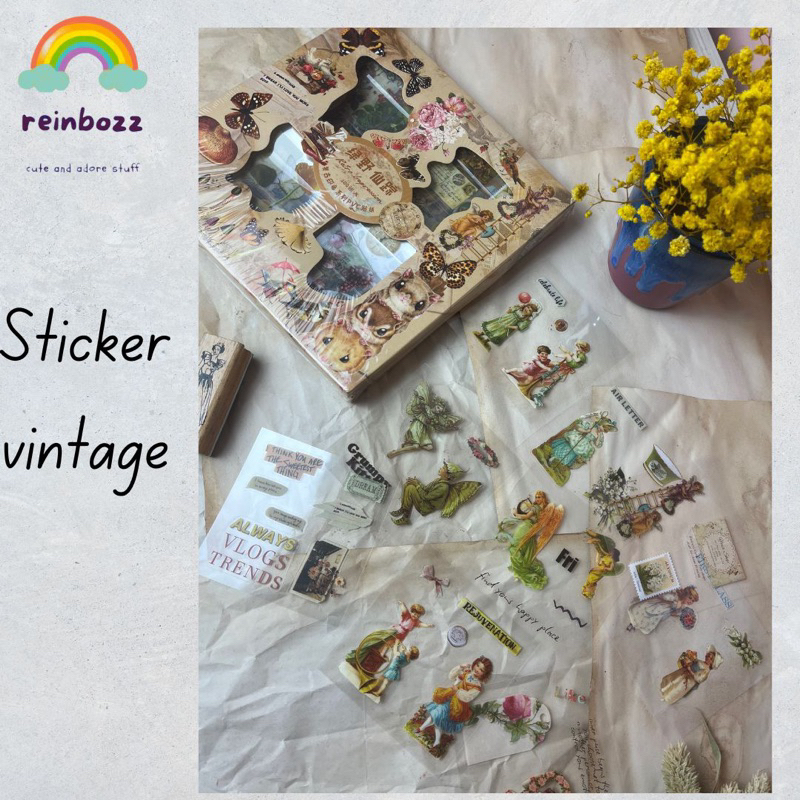 Jual stiker vintage 100 motif (share) | Shopee Indonesia