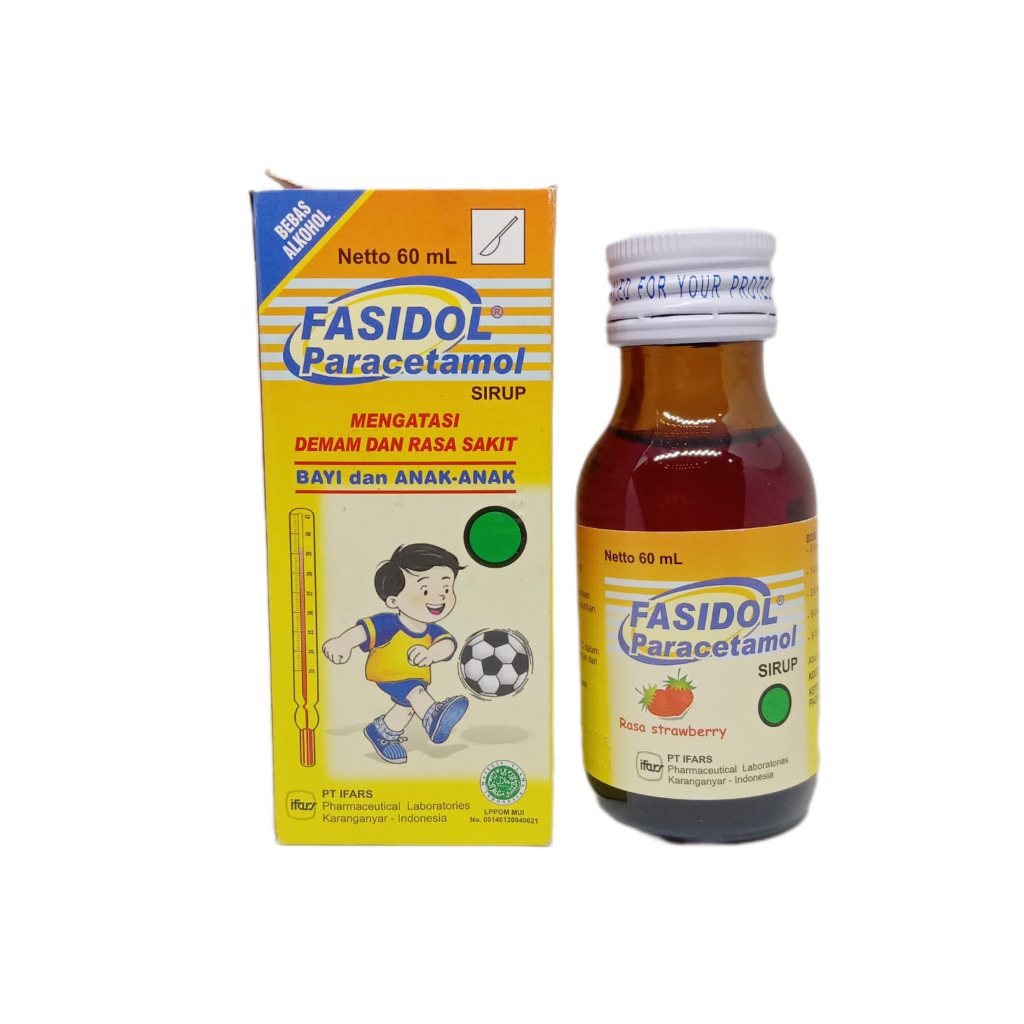 Jual Fasidol ( Paracetamol ) Syrup 60 ml/ Mengurangi rasa sakit pada ...