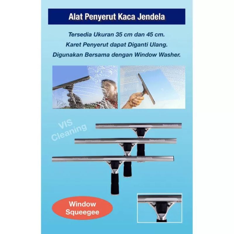 Jual Window Squeegee 35 cm / Alat Penyerut Kaca Jendela (Rubber Strip ...