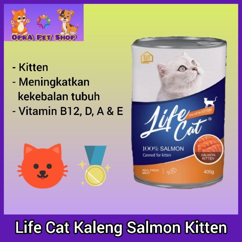 Jual Life Cat Kaleng Salmon Kitten 400Gr | Shopee Indonesia