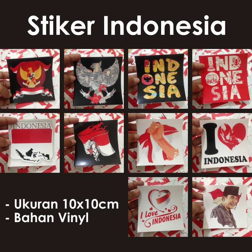 Jual Stiker bendera BESAR 10X10CM| sticker bendera | label bendera ...