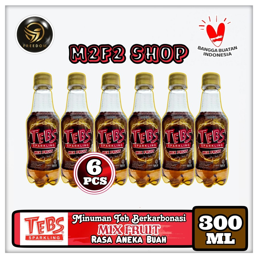 Jual TEBS Sparkling Soda Mix Fruit | Aneka Buah Botol Pet - 300 ml (Kemasan 6 Pcs) | Shopee ...