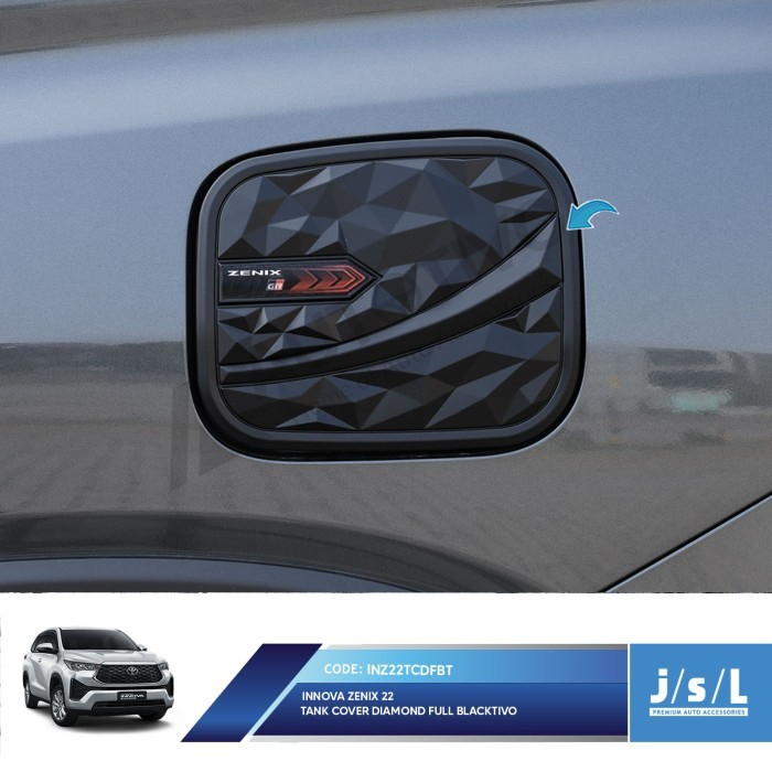 Jual Innova Zenix Tank Cover Diamond Full Blacktivo JSL Cover Tangki ...