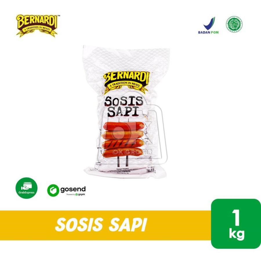 Jual Sosis Sapi Merah BERNARDI / Beef Sausage MERAH 1 kg (KHUSUS ...