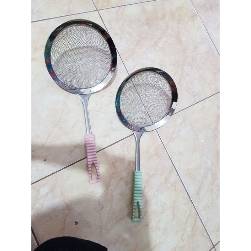 Jual Serok saringan/Serok minyak stainless steel gagang warna | Shopee ...