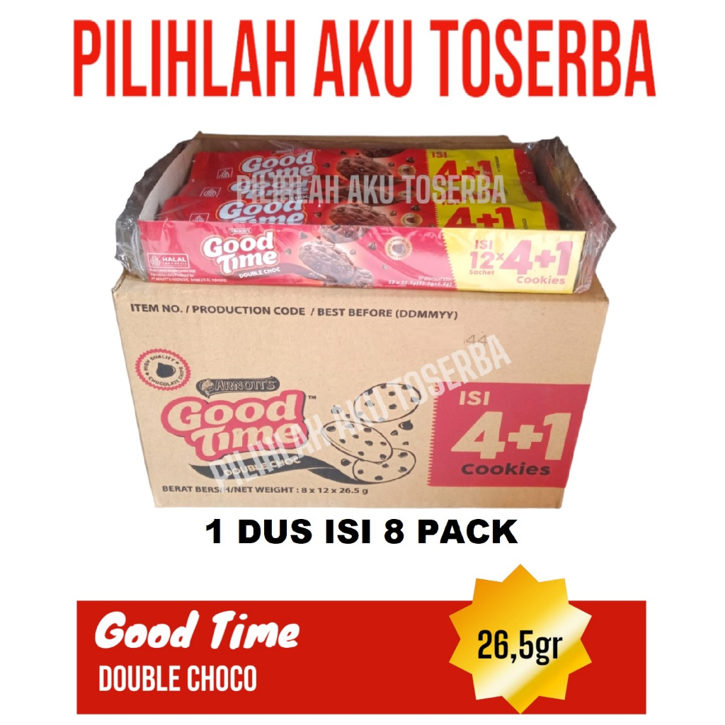 Jual Good Time Cookies DOUBLE CHOCO 16 gr menjadi 26 gr Singles Pack ...