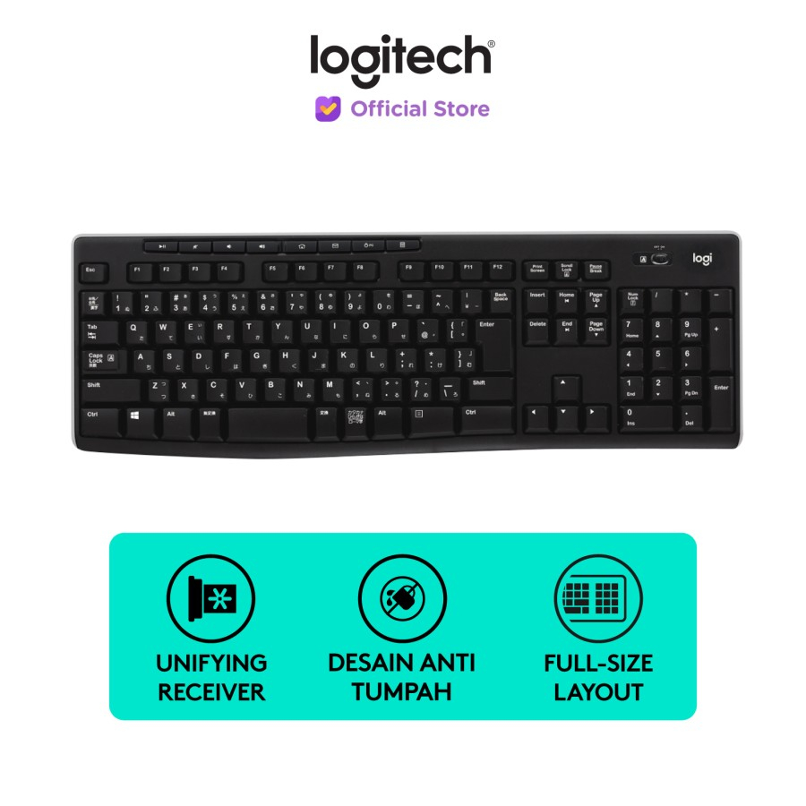 Jual Logitech K270 Keyboard Wireless Full Size | Shopee Indonesia