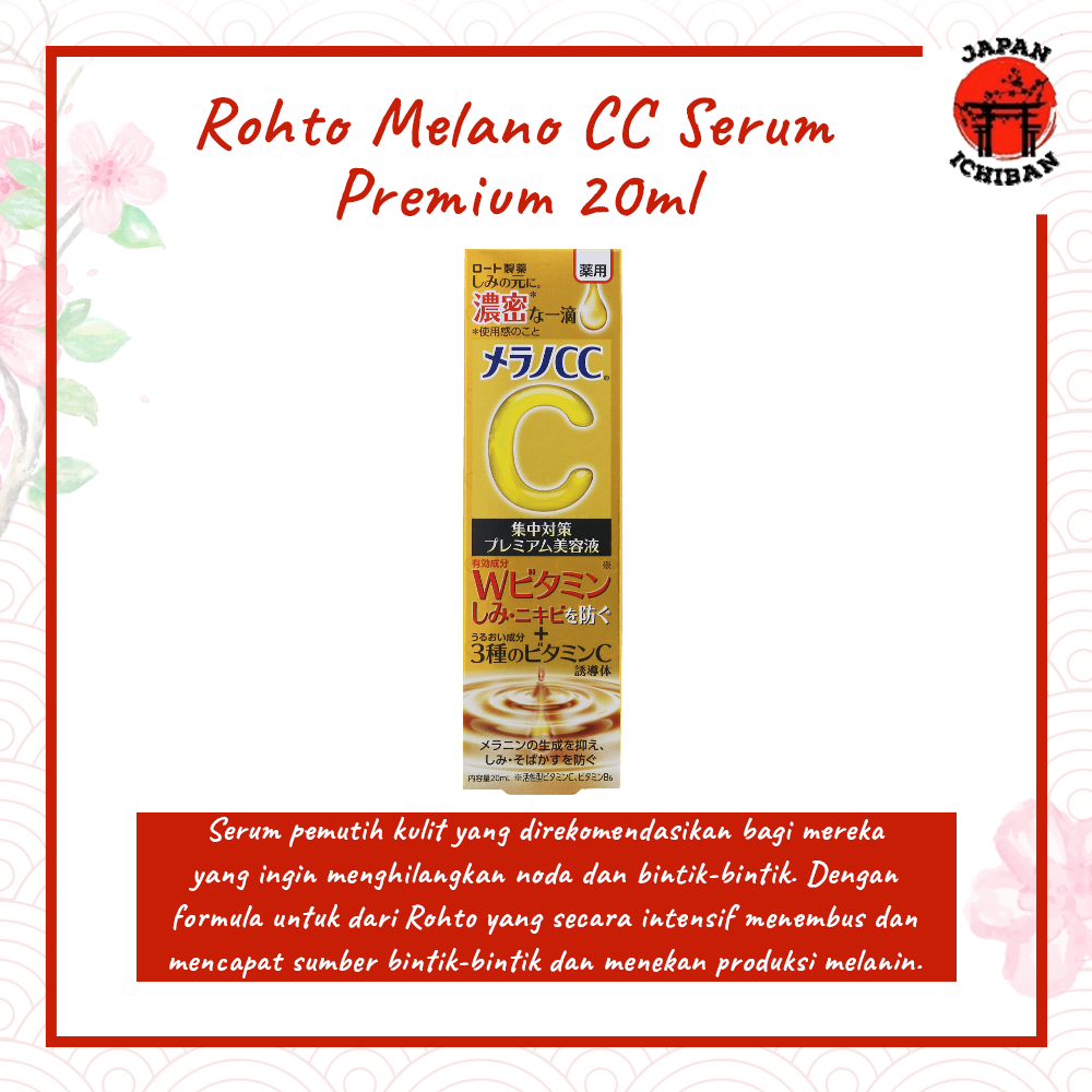 Jual Rohto Melano CC Premium Essence 20ml - SERUM FLEX/JERAWAT Original ...