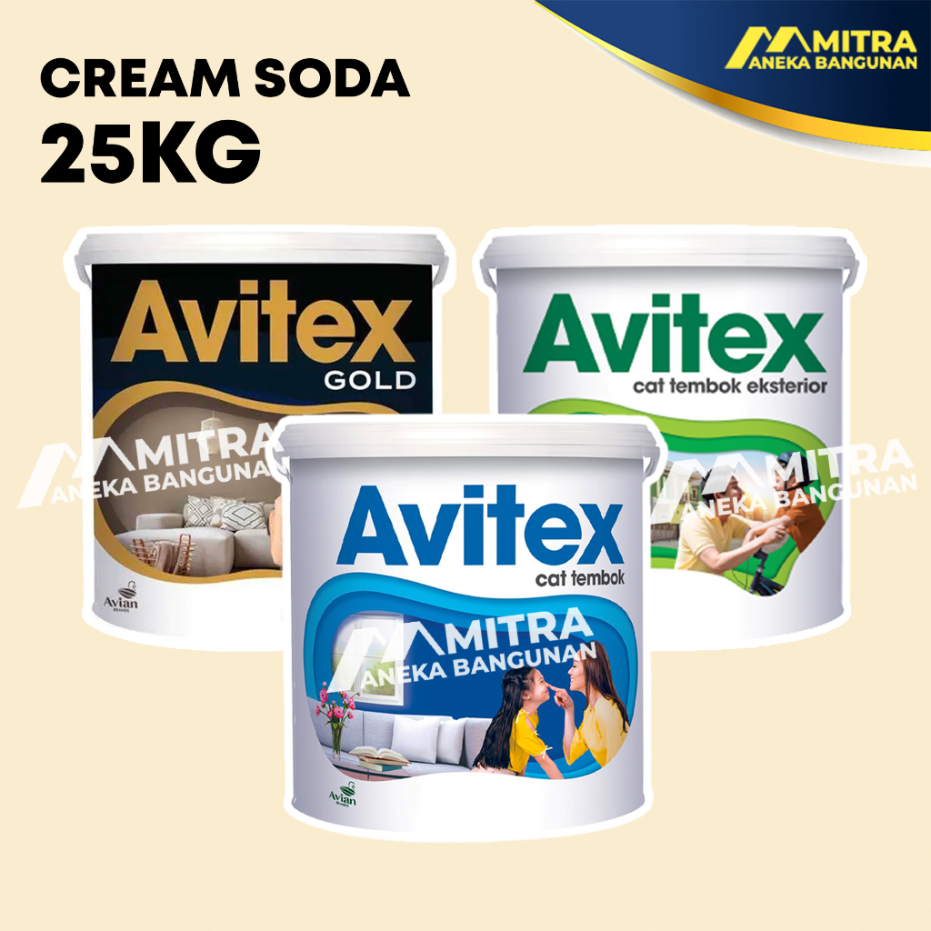 Jual CAT TEMBOK AVITEX 25 KG PAIL CREAM SODA Y2-005 / AVITEX INTERIOR ...