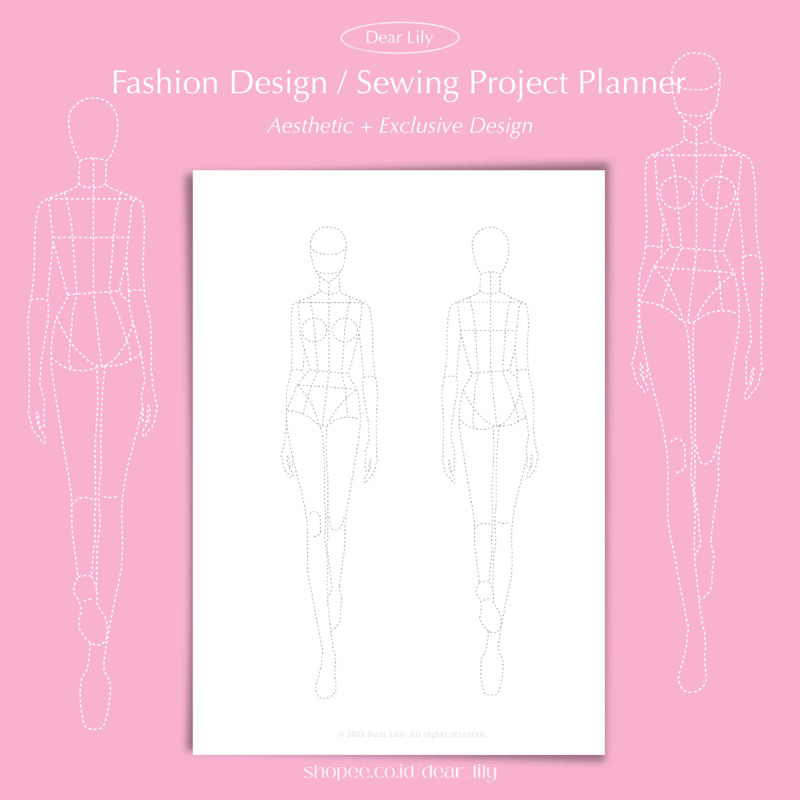 Jual DEAR LILY - SKETSA JAHIT WANITA A5 / B5 / A4 ( 6 lubang / 20 ...