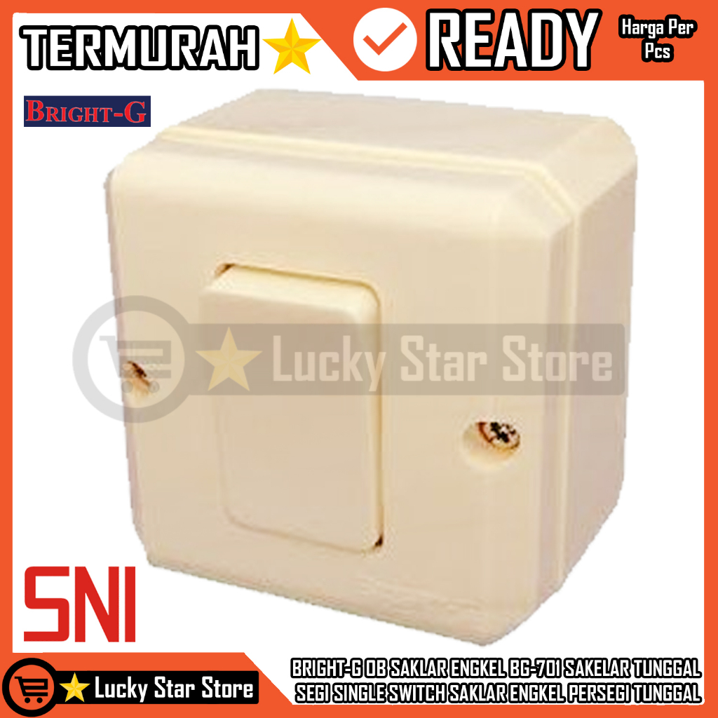 Jual BRIGHT-G OB SAKLAR ENGKEL BG-701 SAKELAR TUNGGAL SEGI SINGLE ...