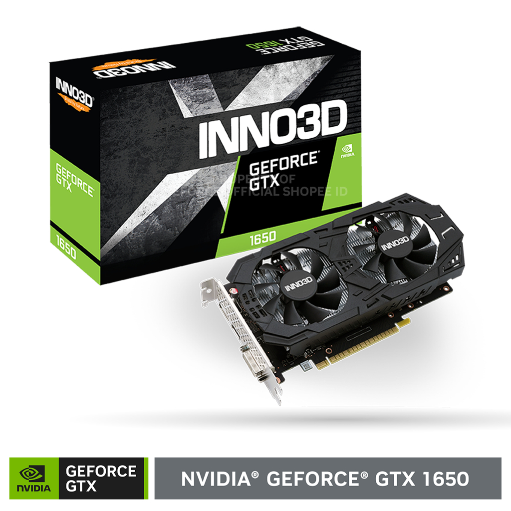 Jual INNO3D GeForce GTX 1650 TWIN X2 OC V3 | 4GB GDDR6 | Shopee Indonesia