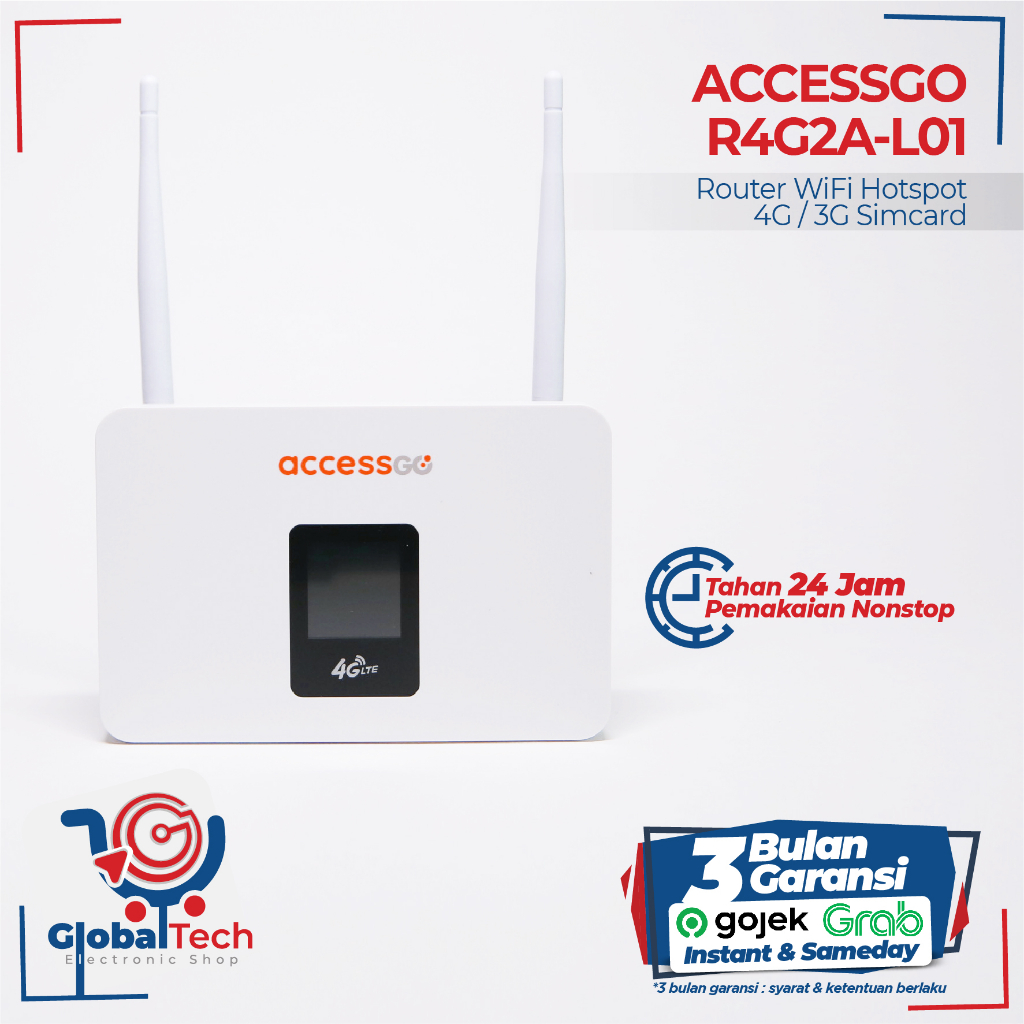 Jual Router Wifi Sim Card 4G AccessGo R4G2A - L01 Custom Imei Garansi ...