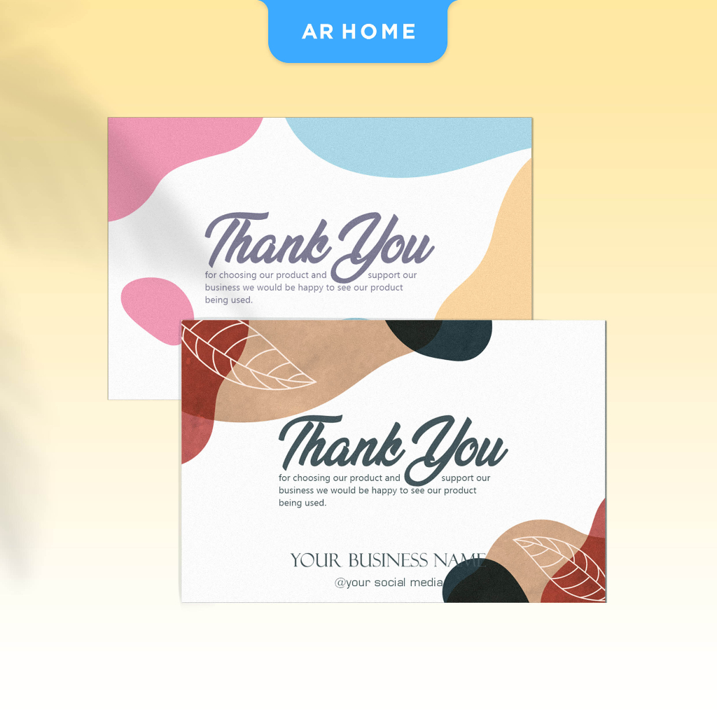 Jual [BEST SELLER] Thank You Card Custom - Kartu Ucapan - Kartu ...