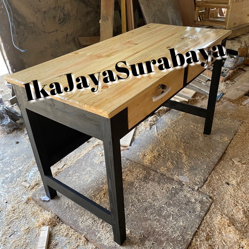 Jual Meja laci kayu jati belanda | Meja Kerja minimalis | Meja kantor ...