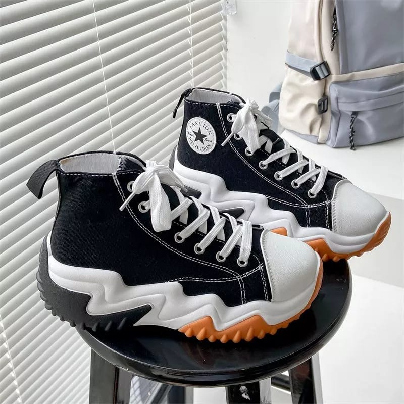 Jual Sepatu Sneakers Boots Wanita Korea High Shoes Donjae Zennix 02 ...