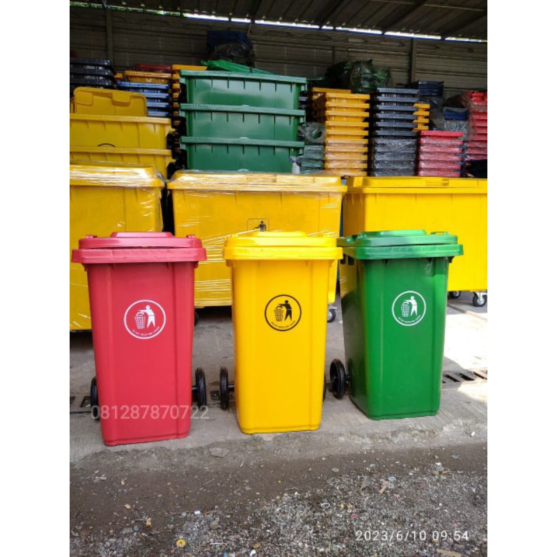 Jual Tempat Sampah Besar Roda 100 Liter Bahan Plastik HDPE Kuat | Shopee Indonesia