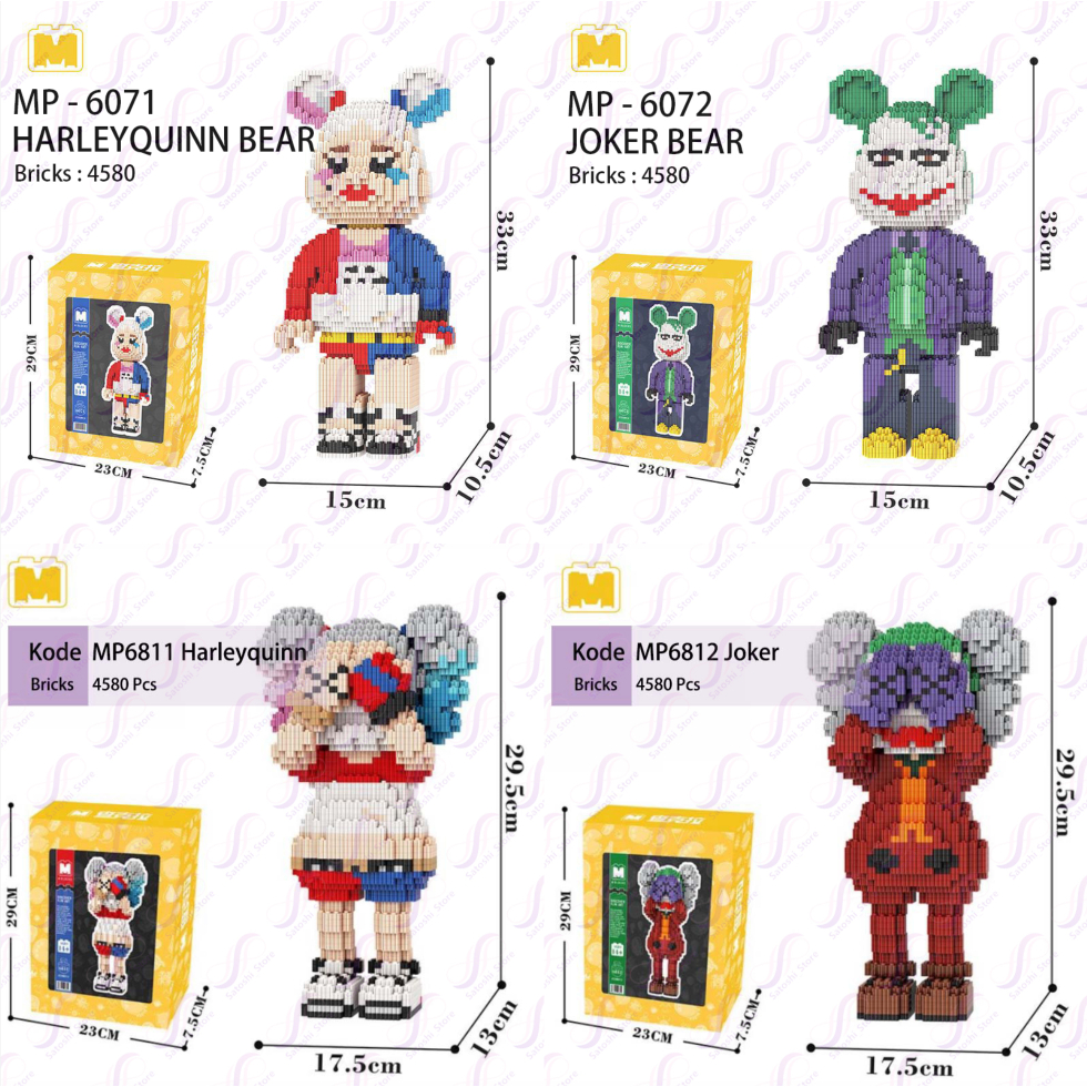 Jual Nano Block Bear Series Uk 35cm MP | Bricks education Nano Block ...