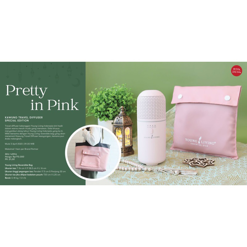 Jual Diffuser Portable / Diffuser Car / Kawung Diffuser Pink / Paket diffuser Portable Young ...