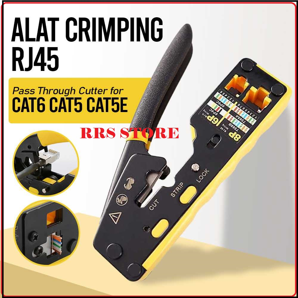 Jual RRS STORE TANG Alat Crimping RJ45 Pass Through Cutter for CAT6 ...