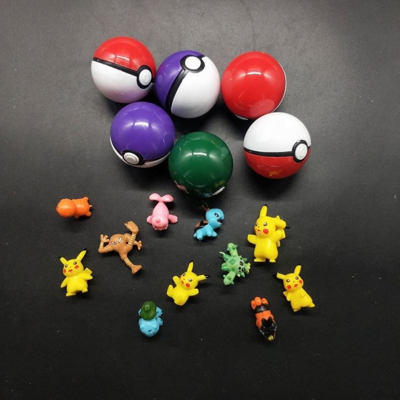 Jual Mainan Anak Bola Pokemon Pokeball 5cm isi Karakter | Shopee Indonesia