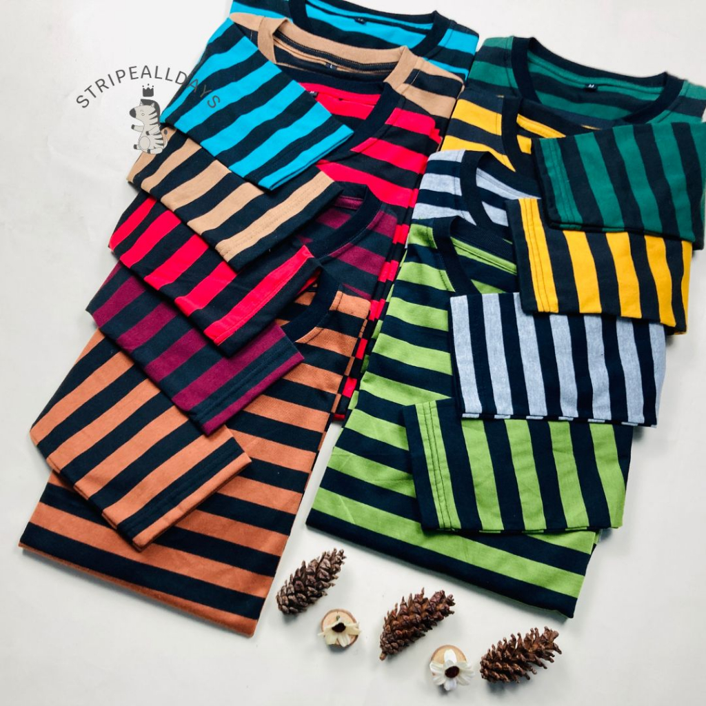 Jual 12.12 little stripealldays - Kaos Stripe Dewasa Classic Dark ...
