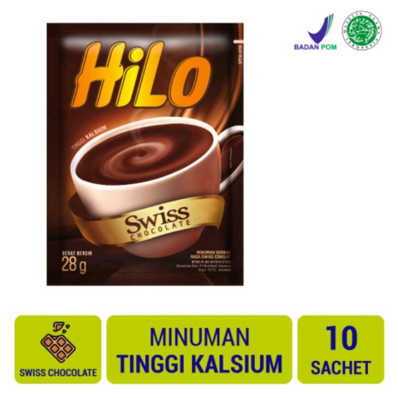 Jual Hilo Susu Bubuk Hi-Calcium Swiss Chocolate 28g | Shopee Indonesia