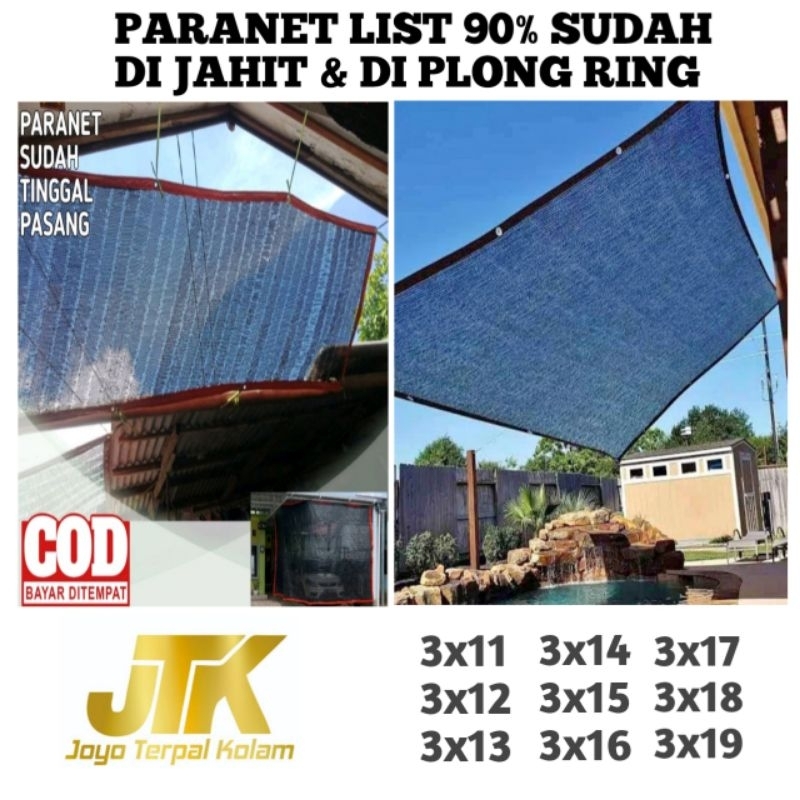 Jual Jaring paranet 90% ukuran jumbo lebar 3m sudah List Terpal di ...