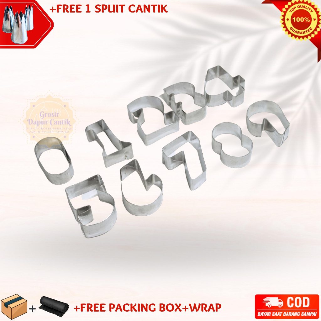 Jual Cetakan Kue Kering / Cetakan Nastar / Cetakan Nugget Model Angka ...