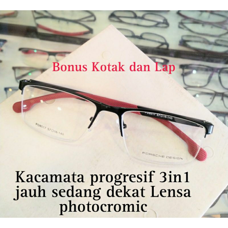 Jual Kacamata progresif Sporty Frame Gantung Lensa photocromic Kacamata ...