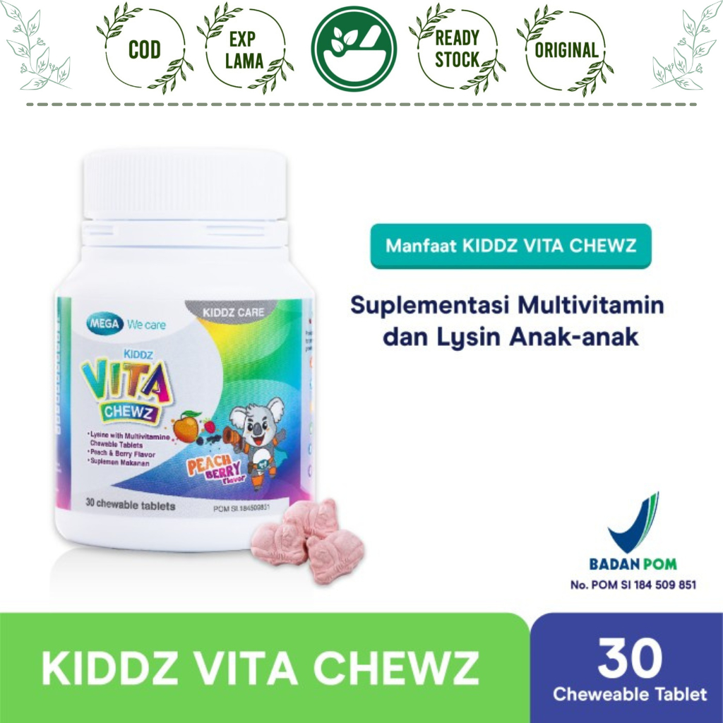 Jual MEGA WE CARE KIDDZ VITA CHEWZ 30 CHEWABLE TABLETS MULTIVITAMIN ...