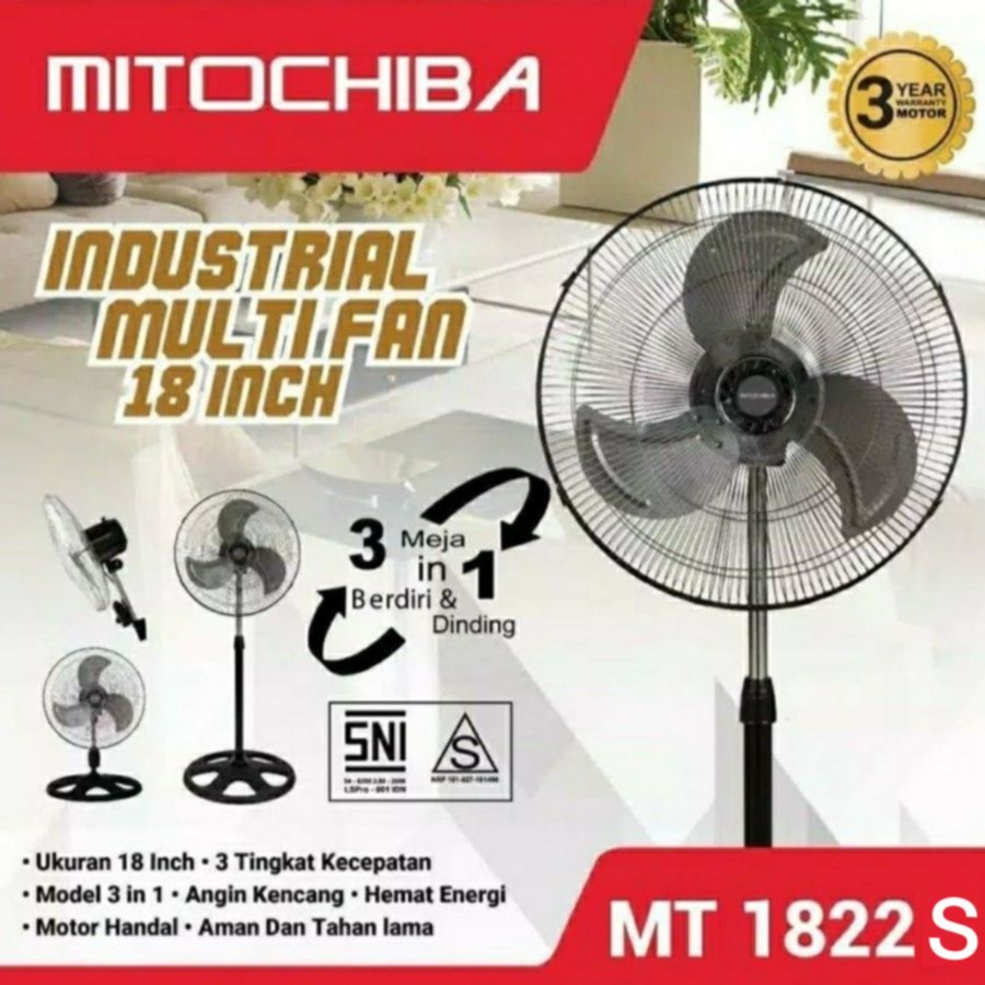 Jual Kipas Angin 3 in1 Industrial 1822 S / Kipas 3 in 1 1822S MITOCHIBA | Shopee Indonesia