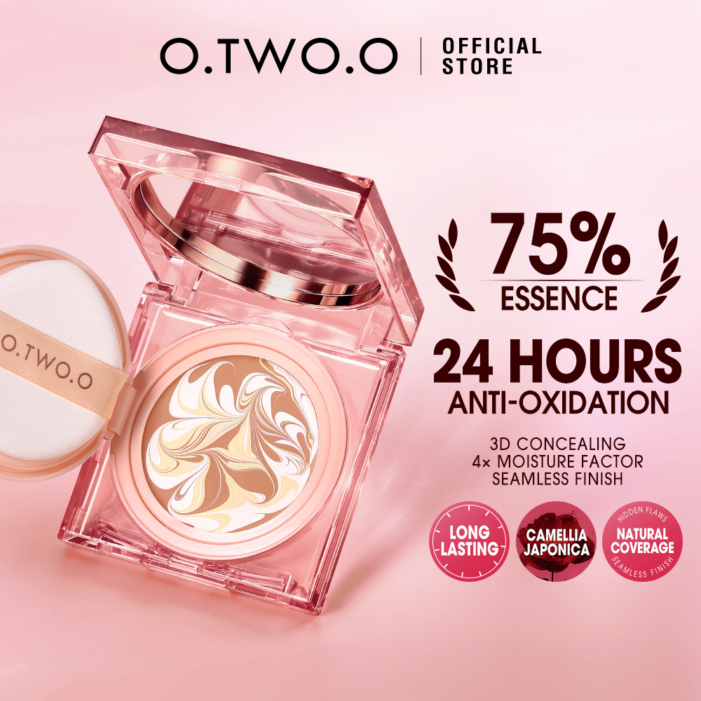 Jual O.TWO.O Cushion Cream Foundation Matte Flawless Essence Cover ...