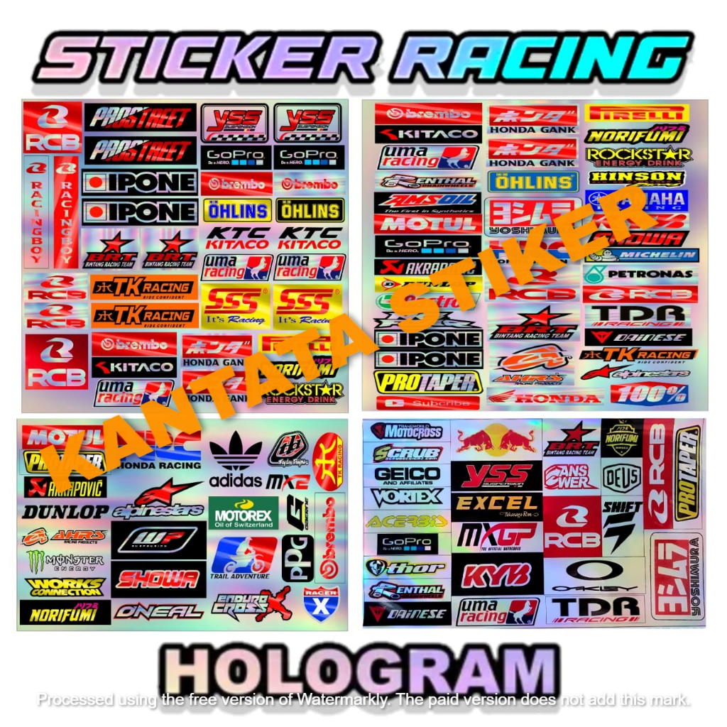Jual STIKER PACK RACING SPONSOR HOLOGRAM | Shopee Indonesia