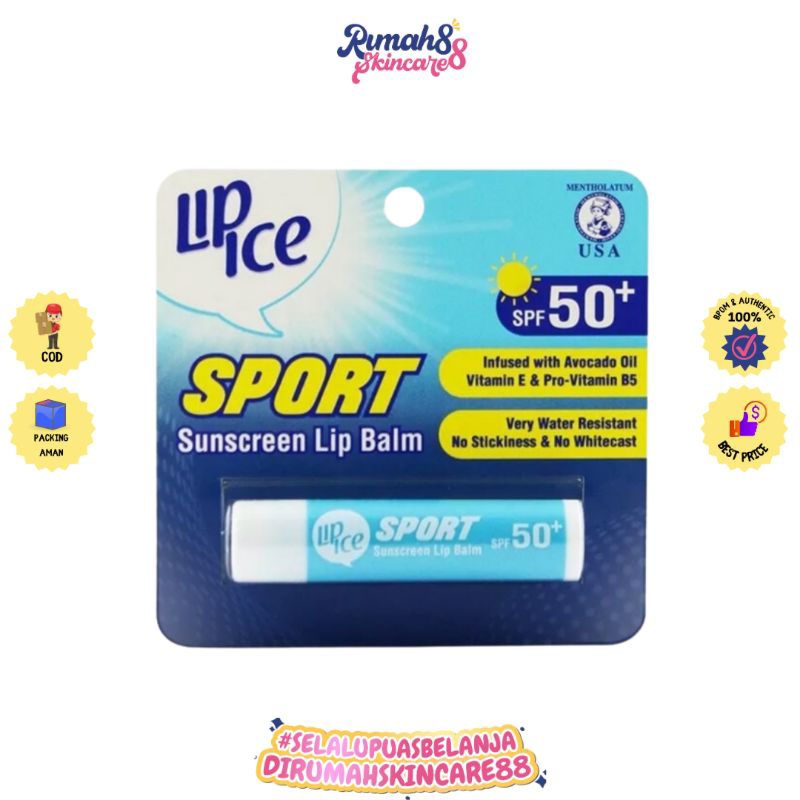 Jual LIP ICE Sport Sunscreen Lip Balm SPF 50+ 4.6gr | Shopee Indonesia