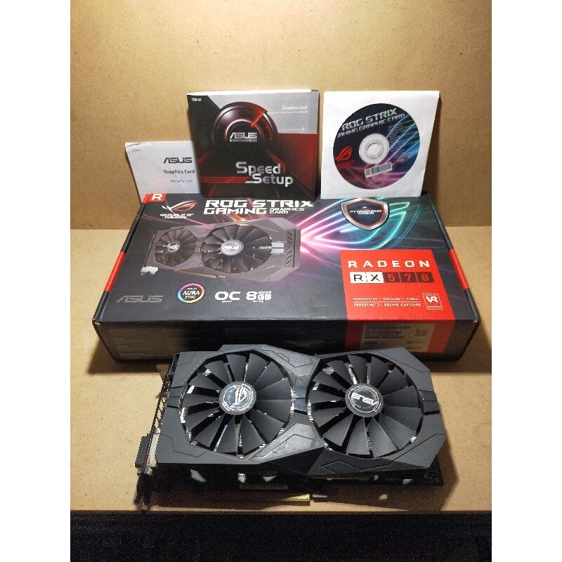 Jual Rx 570 8gb Asus rog strix fullset like new | Shopee Indonesia