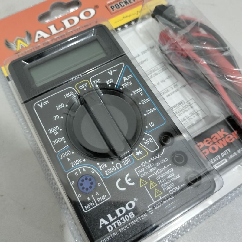 Jual MULTITESTER DIGITAL "ALDO" TYPE TD-830B POCKET SIZE ||MULTI TESTER ...