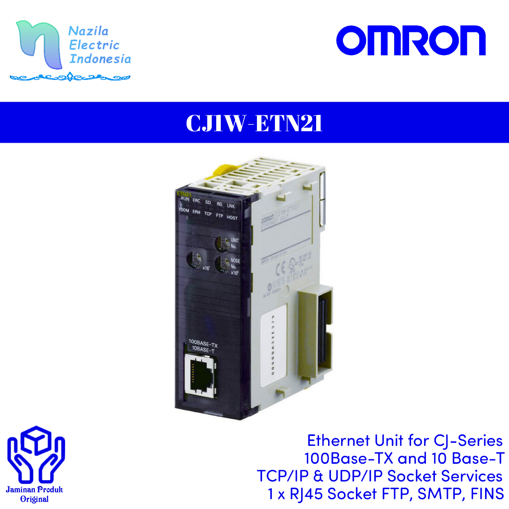 Jual Omron PLC CJ1W-ETN21 Ethernet Module CJ1WETN21 Original | Shopee Indonesia