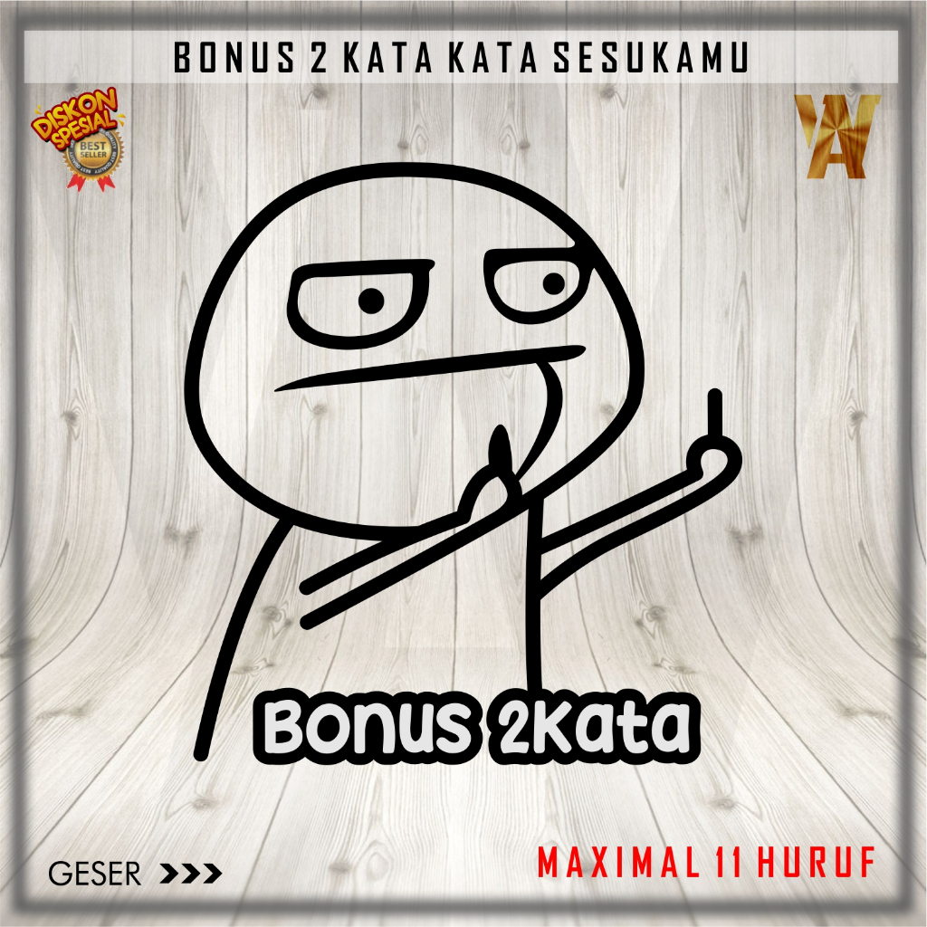 Jual Stiker Meme Fucek Middle Finger Cutting Sticker Lucu | Shopee ...