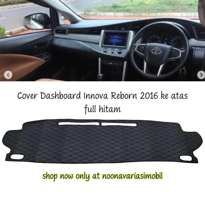 Jual Cover Dashboard Kulit Innova Reborn Venturer full hitam | Shopee ...