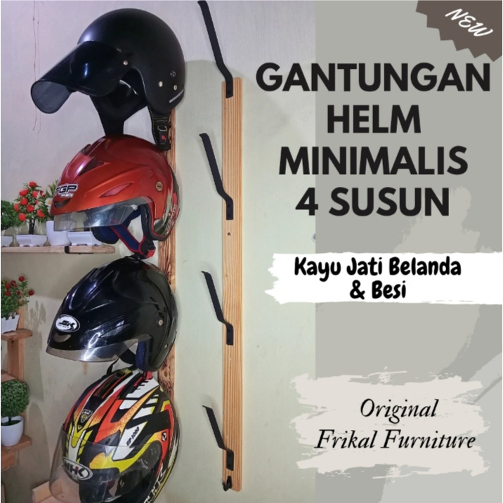 Jual Gantungan Helm Dinding Rak Penyimpanan Helm Tempat Wadah Helm 4 ...