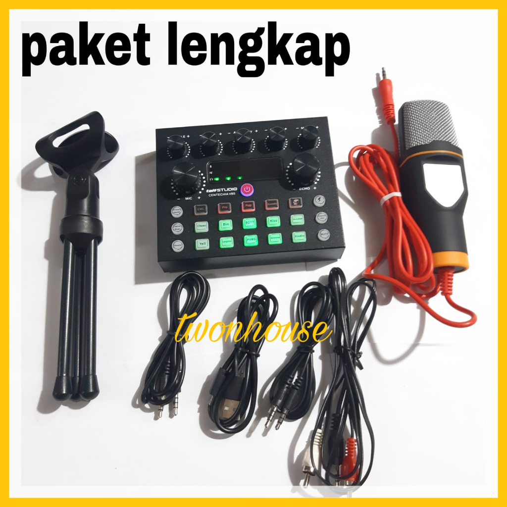 Jual MIXER alat karaoke lengkap rumah mobil studio Microphone Mixer Kit ...